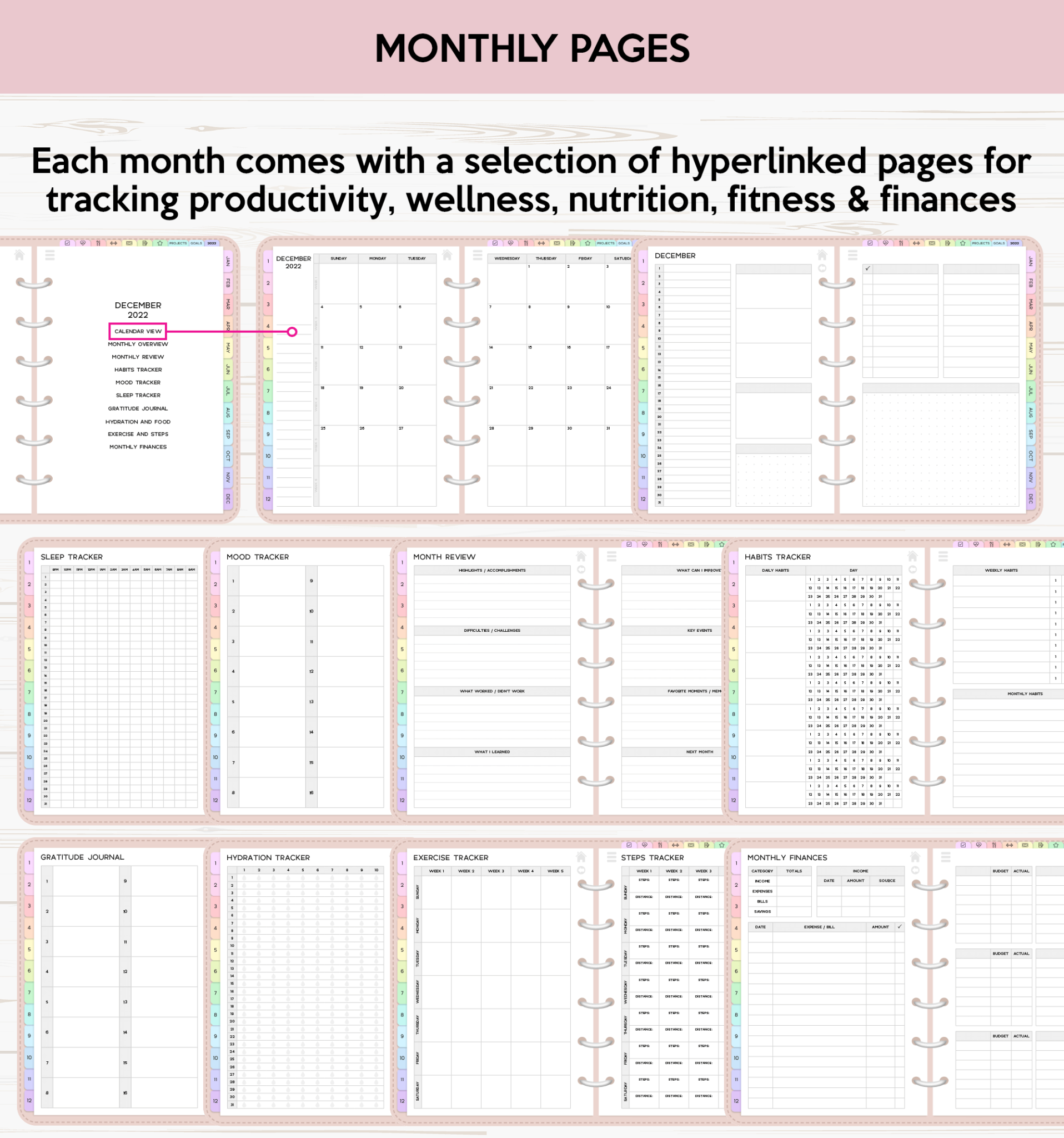 Digital Planner Bundle 2022 2023 Undated iPad Planner & Android