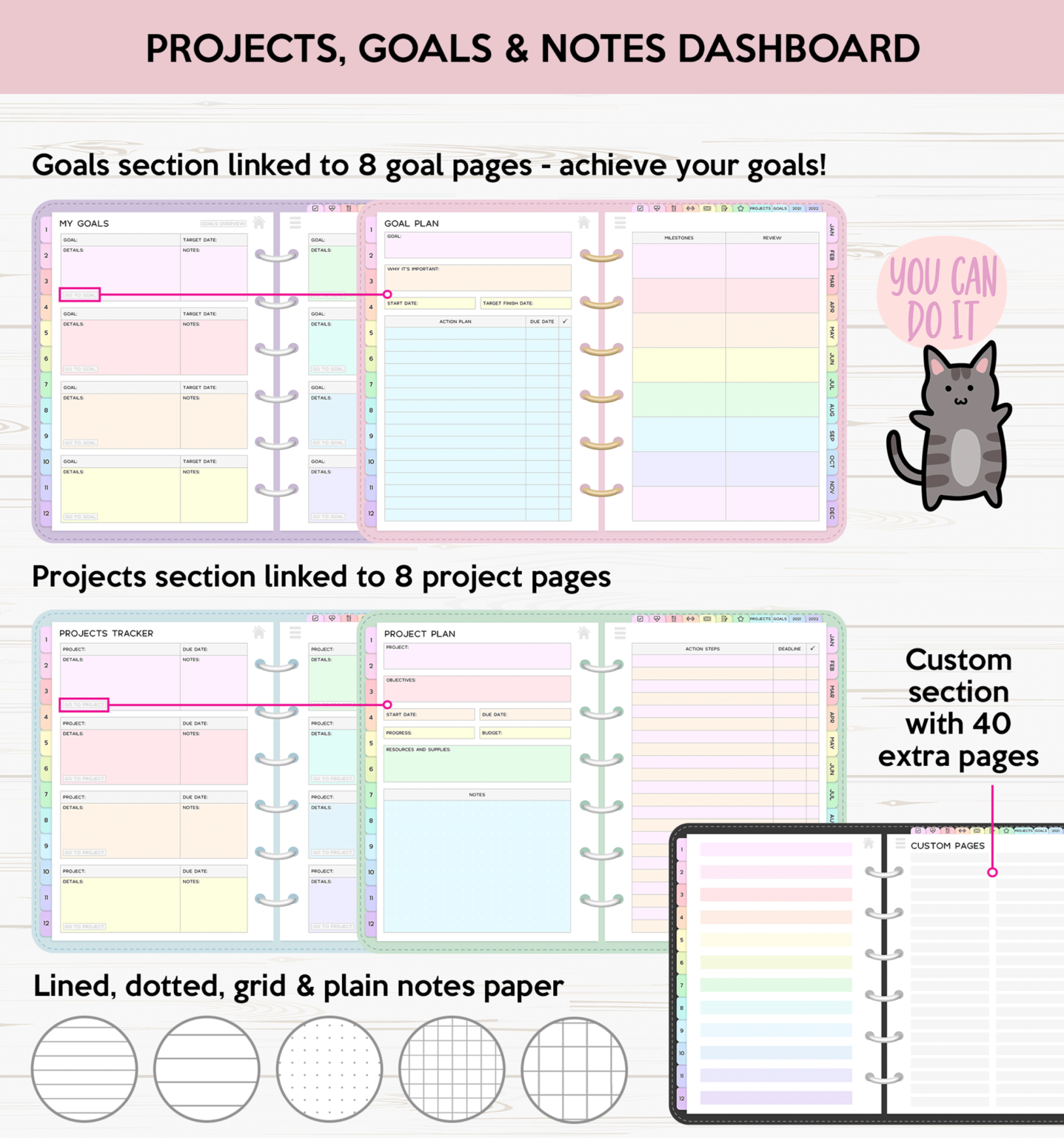 Digital Planner Bundle 2022 2023 Undated iPad Planner & Android