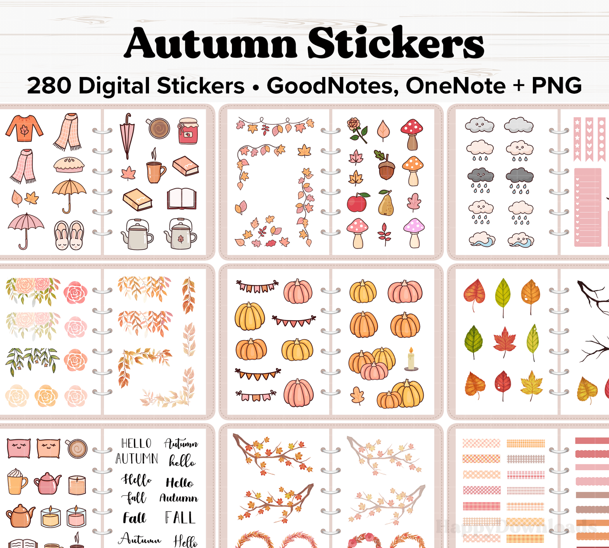 Precropped Digital Planner Stickers for Goodnotes & Other Apps