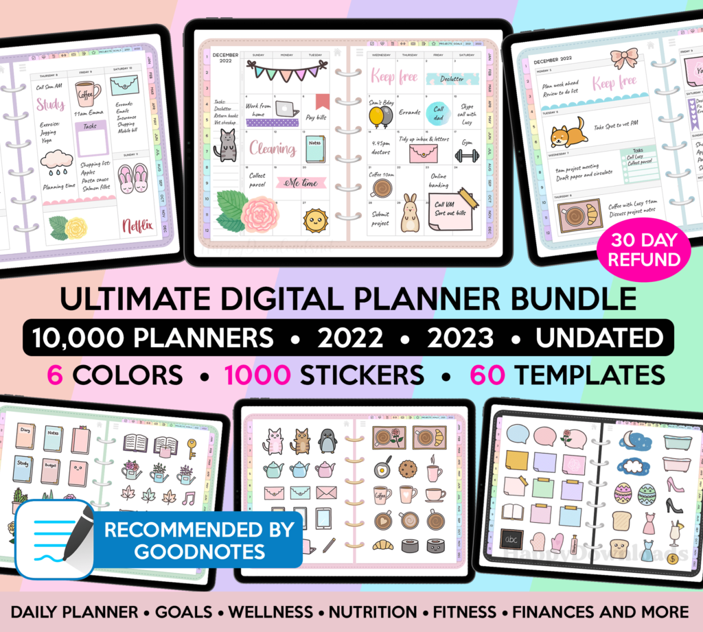 Digital Planners | Digital Planner Stickers | HappyDownloads Shop