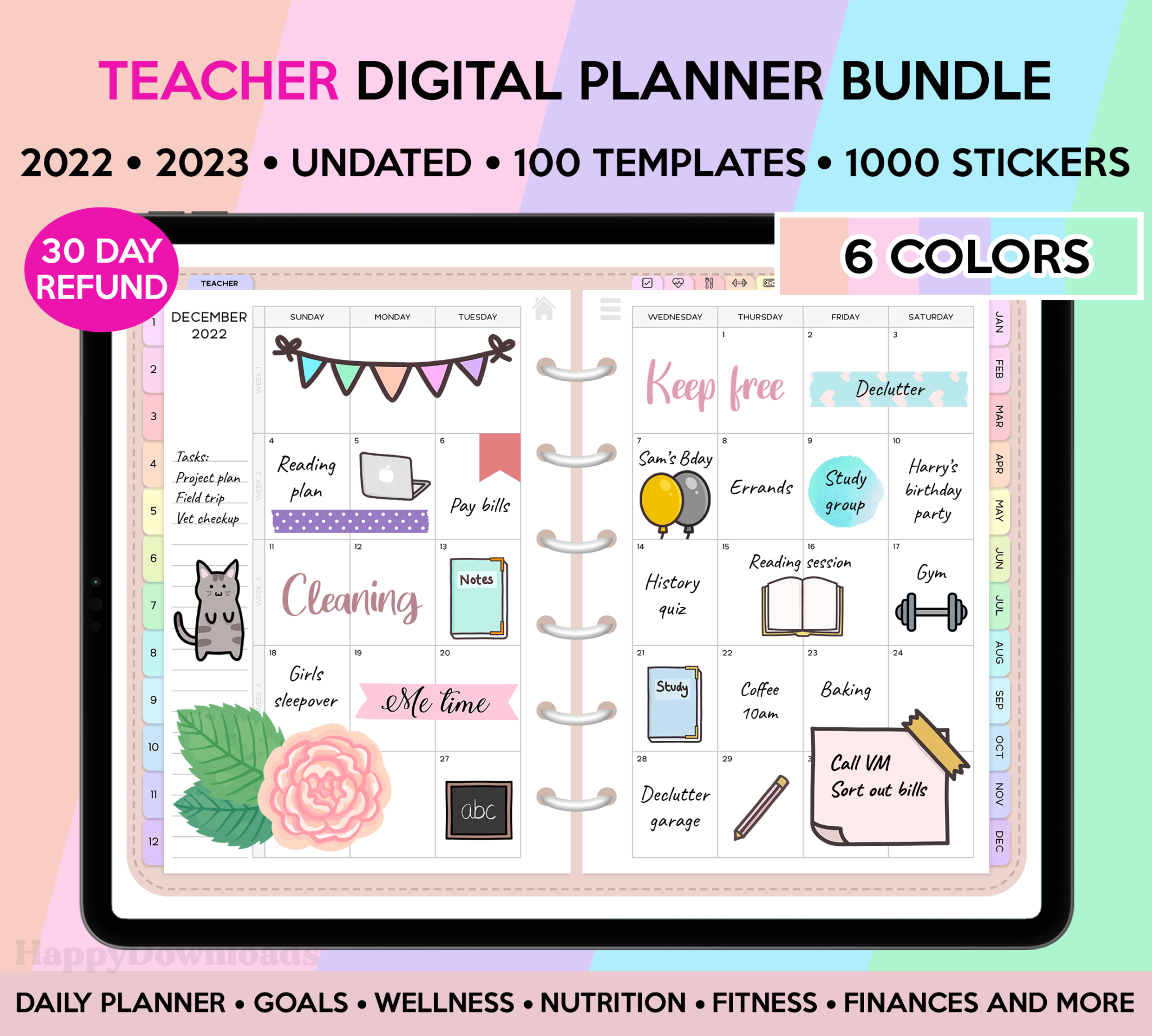 Digital Planners | Digital Planner Stickers | HappyDownloads Shop