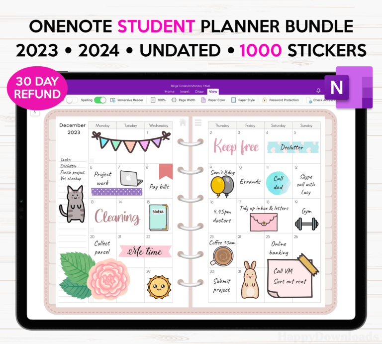 Digital planner and stationery shop - HappyDownloads