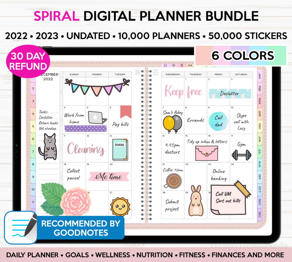 Digital Planners | Digital Planner Stickers | HappyDownloads Shop